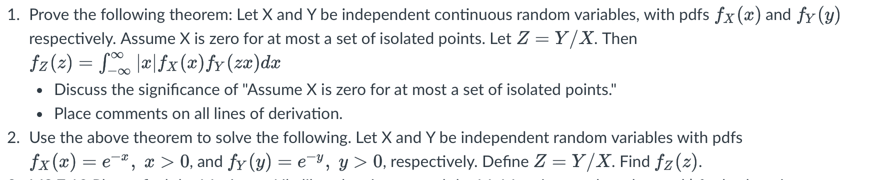 Solved 1. ﻿Prove the following theorem: Let x ﻿and Y ﻿be | Chegg.com