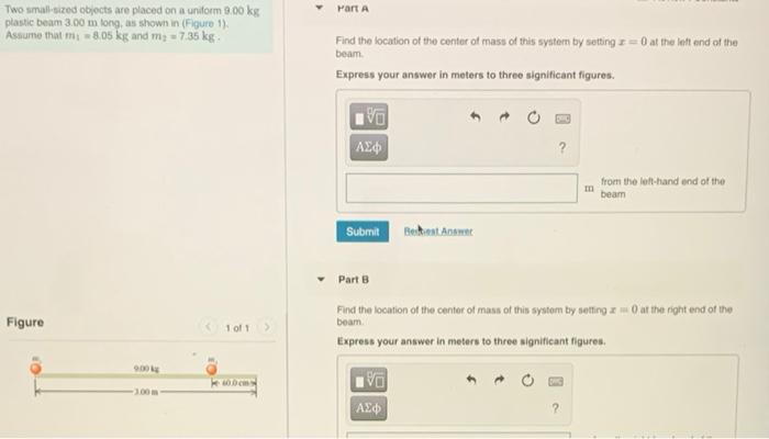 Solved Part A Two small-sized objects are placed on a | Chegg.com