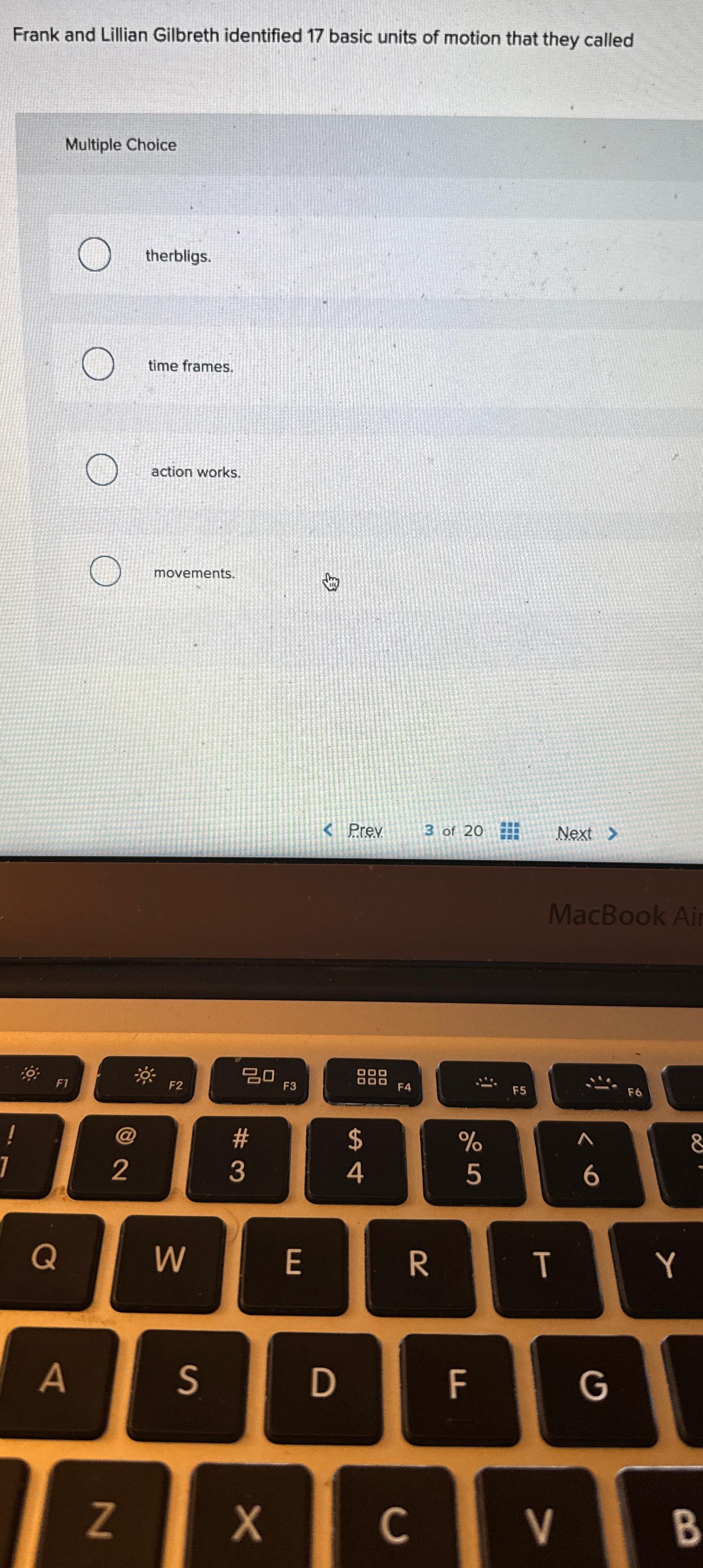 Solved Frank and Lillian Gilbreth identified 17 ﻿basic units | Chegg.com