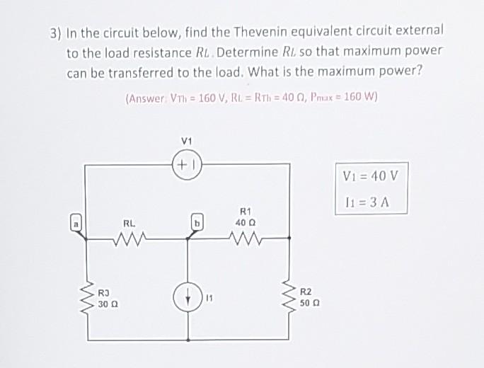 Solved In the circuit below, find the Thevenin equivalent | Chegg.com