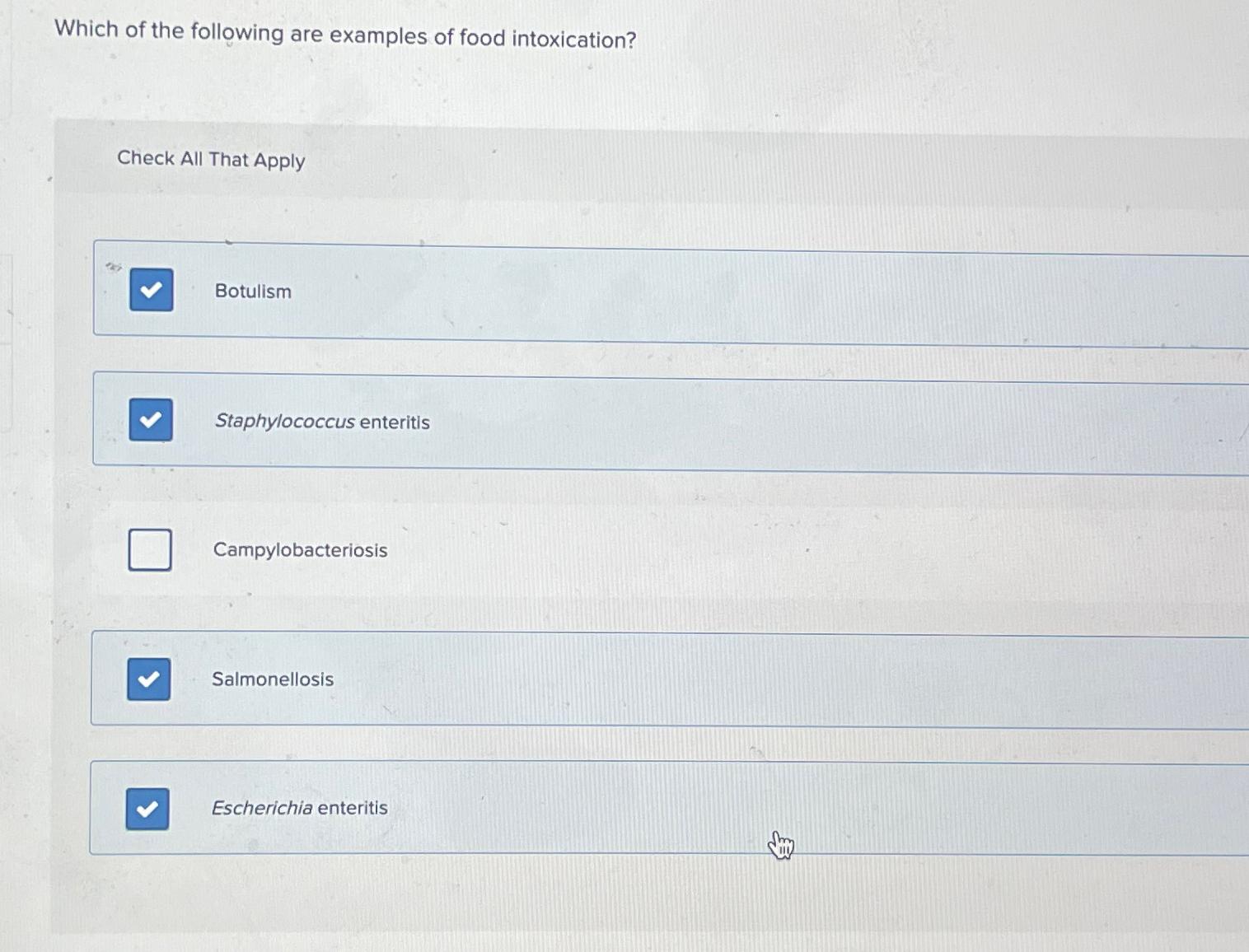 Solved Which of the following are examples of food | Chegg.com