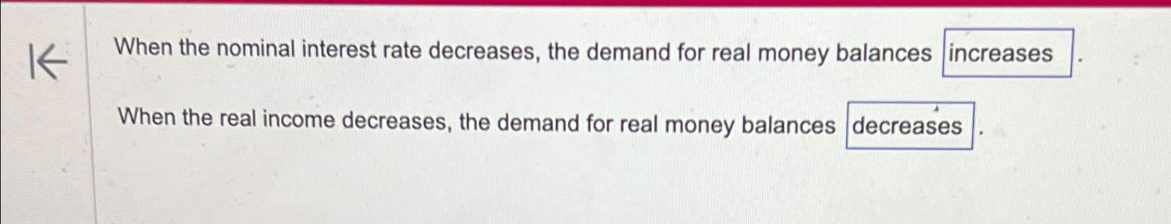 Solved When the nominal interest rate decreases, the demand | Chegg.com