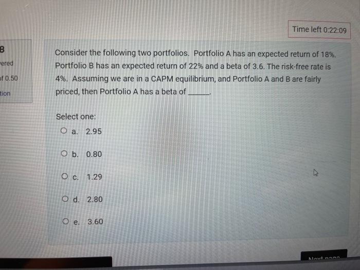 Solved Consider the following two portfolios. Portfolio A | Chegg.com