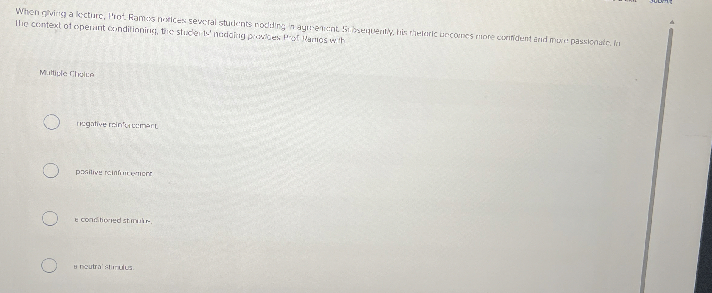 Solved When giving a lecture, Prof. Ramos notices several | Chegg.com