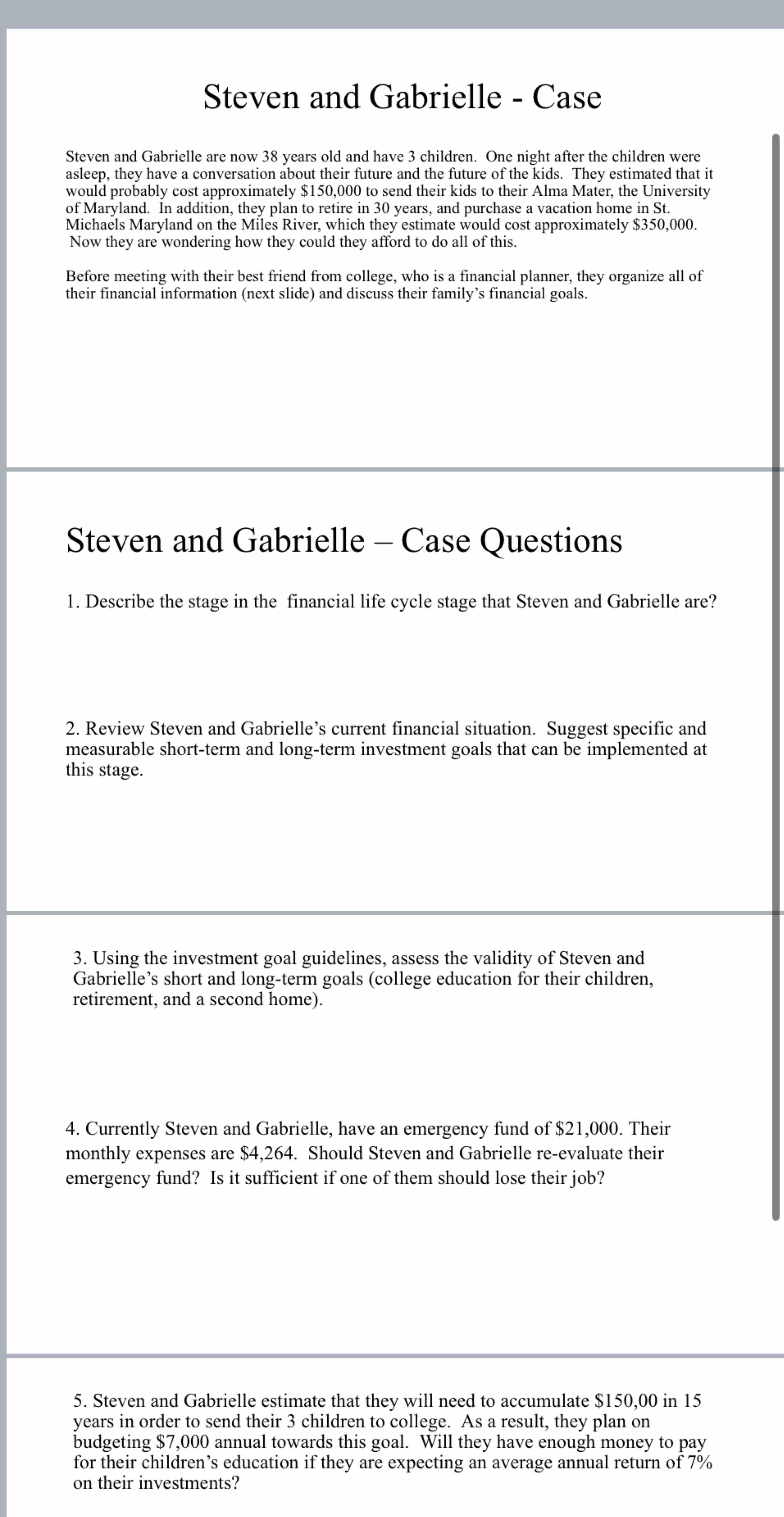 Solved Steven and Gabrielle - ﻿CaseSteven and Gabrielle are | Chegg.com