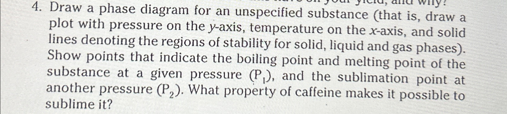 Solved Draw a phase diagram for an unspecified substance | Chegg.com