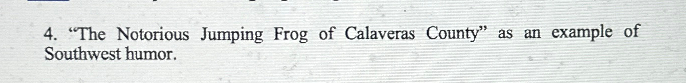 Solved "The Notorious Jumping Frog of Calaveras County" as | Chegg.com