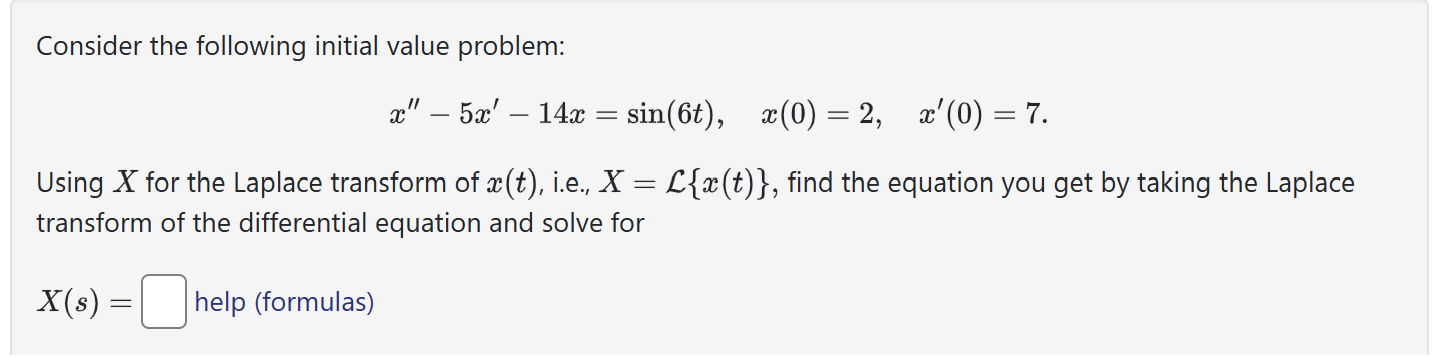 Solved Consider the following initial value | Chegg.com