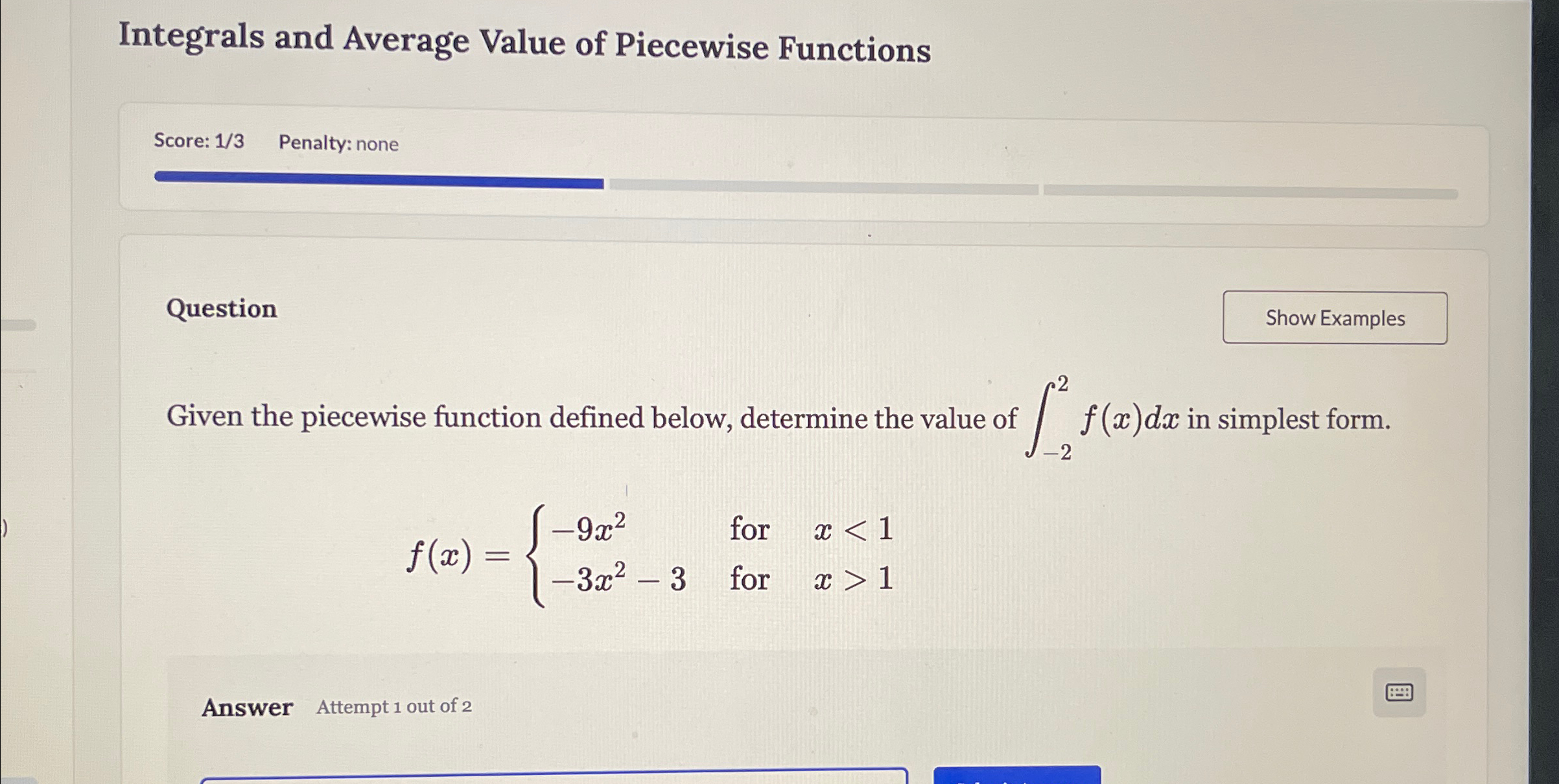 Solved Integrals and Average Value of Piecewise | Chegg.com
