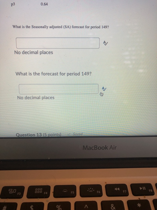 Solved Use a TSD forecasting model with the following | Chegg.com