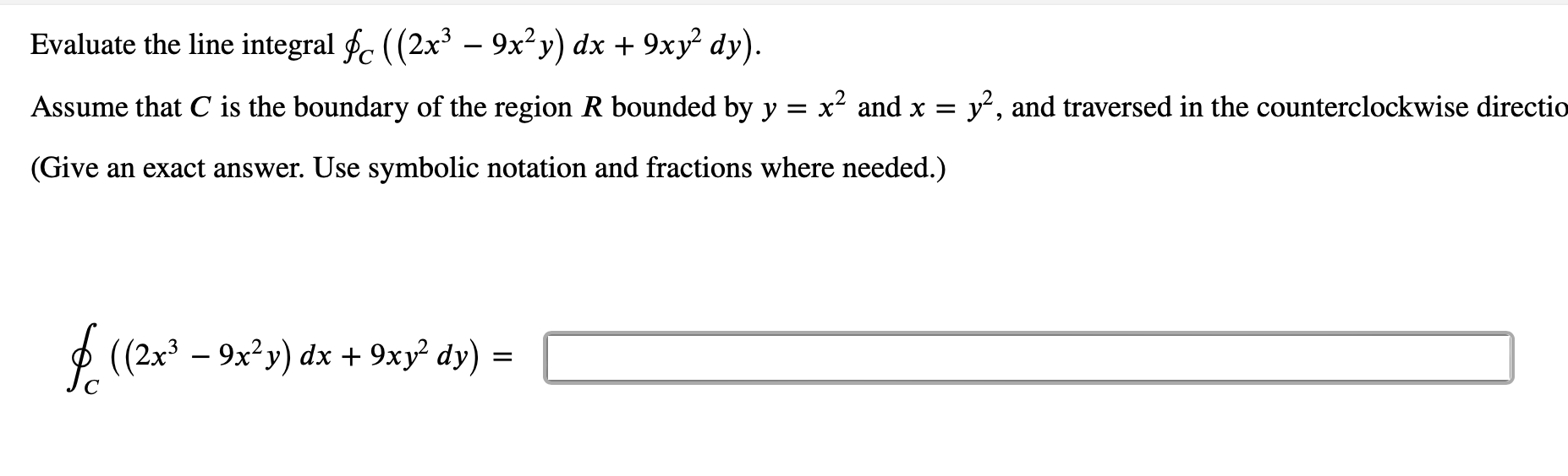 Solved Evaluate the line integral | Chegg.com