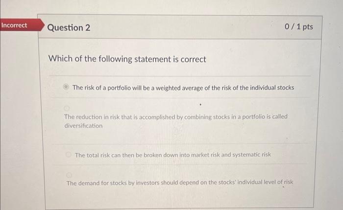 Solved The major benefit of diversification is to Reduce the | Chegg.com