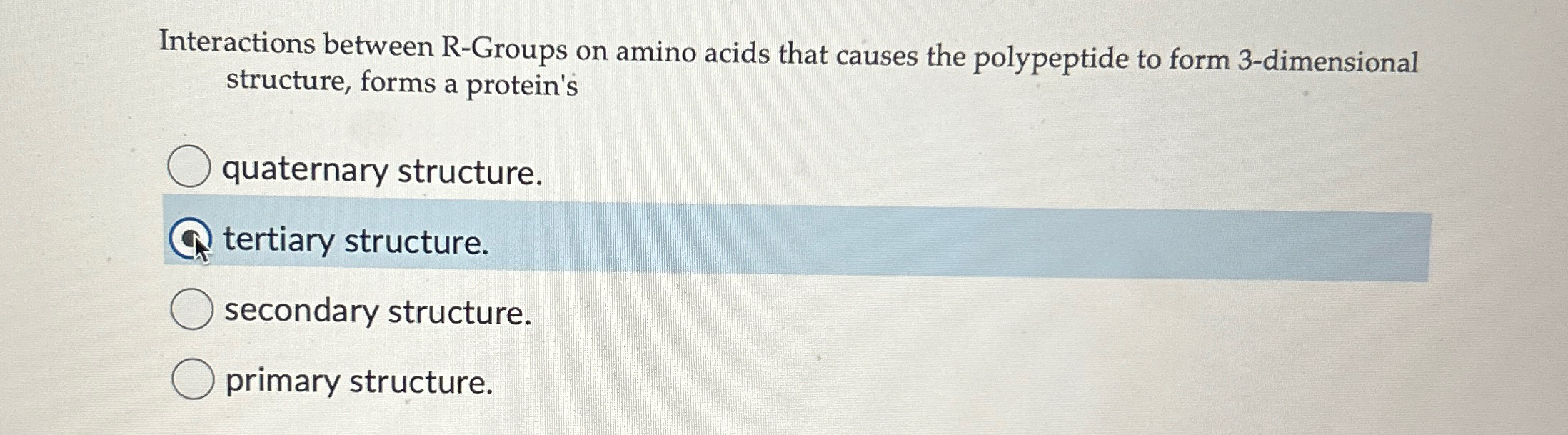 Solved Interactions between R-Groups on amino acids that | Chegg.com