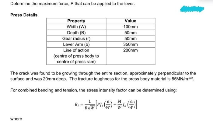 Solved A machine press shown below in FIG Q4 is operated by | Chegg.com