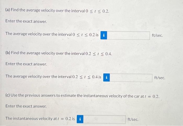Solved The position s of a car at time t is given in the | Chegg.com