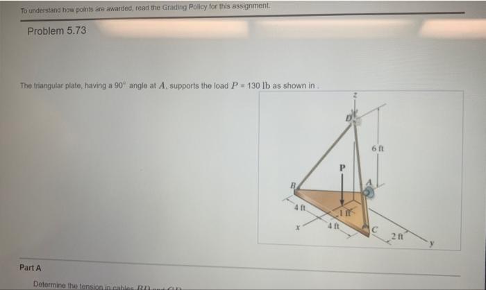 Solved The triangular plate, having a 90∘ angle at A, | Chegg.com