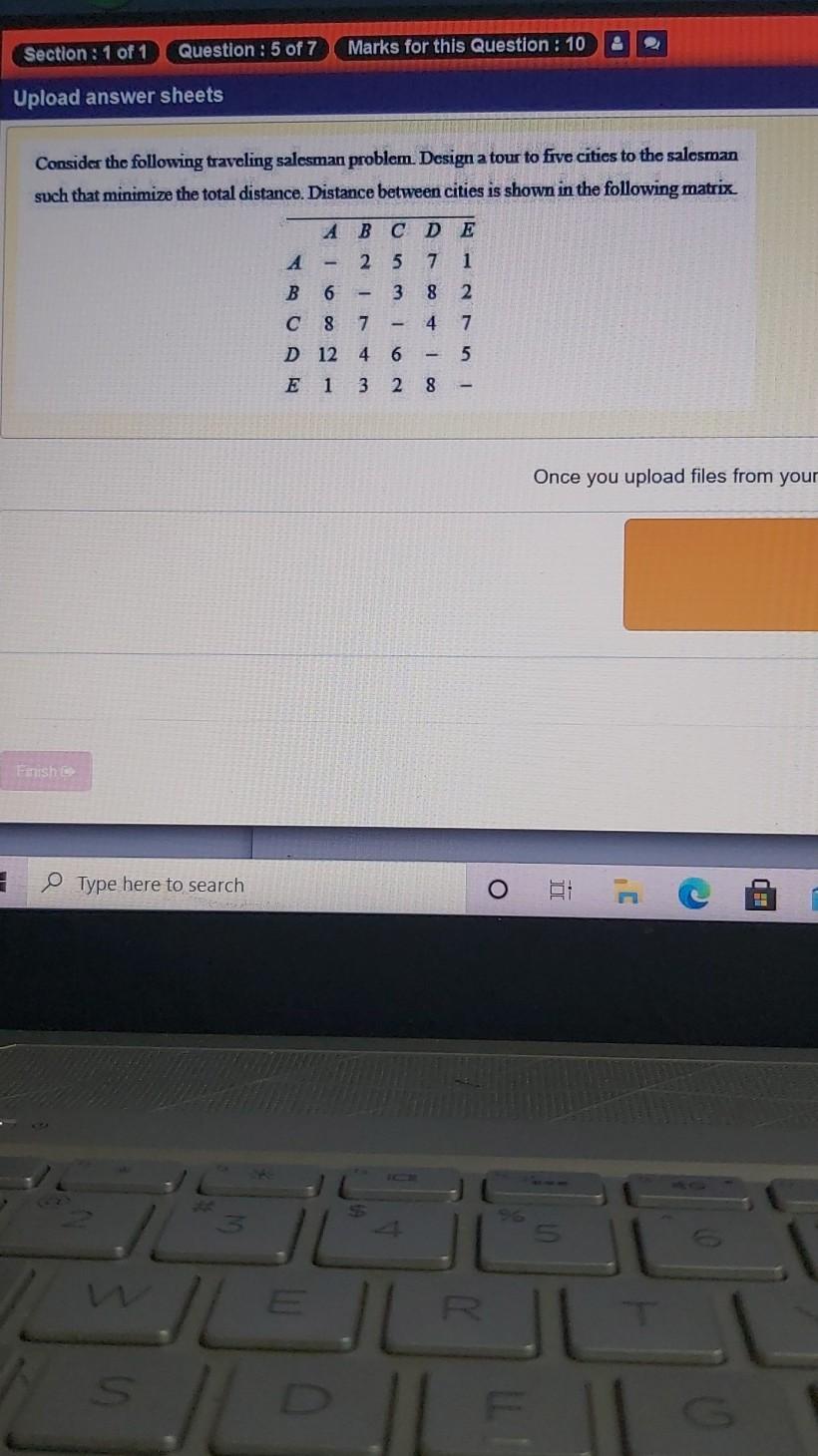 Solved Consider the following traveling salesman problem | Chegg.com
