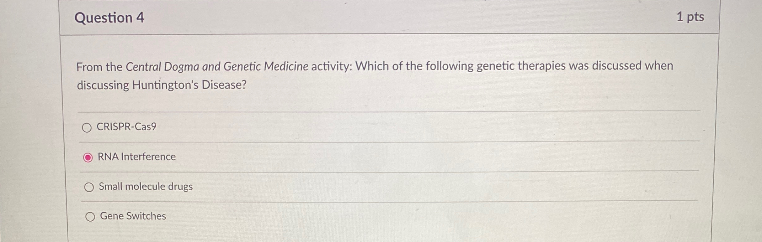 Solved Question 41ptsFrom the Central Dogma and Genetic | Chegg.com