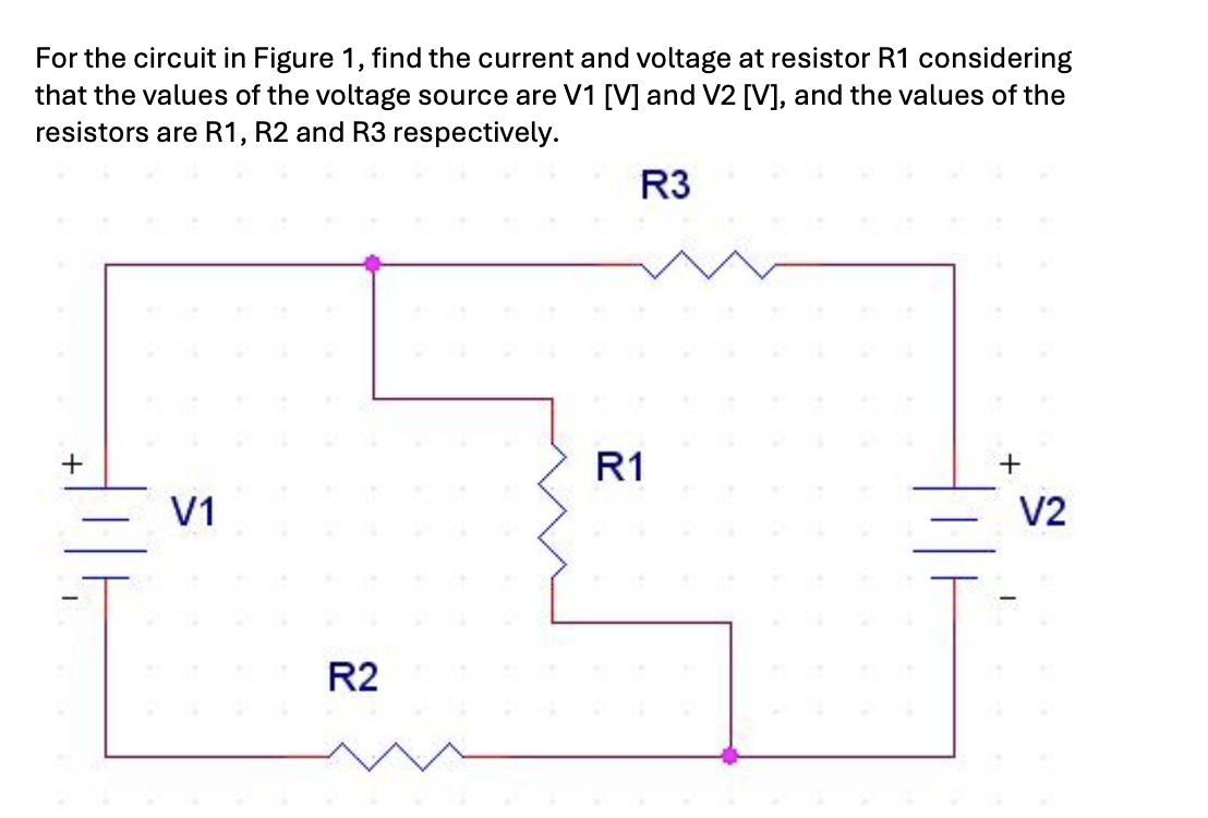 Solved For the circuit in Figure 1, ﻿find the current and | Chegg.com