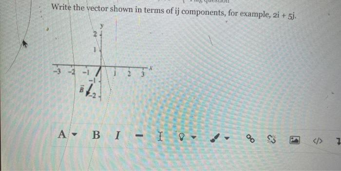 Solved Write the vector shown in terms of ij components, for | Chegg.com