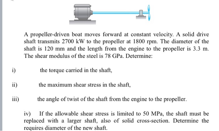 Solved A propeller-driven boat moves forward at constant | Chegg.com