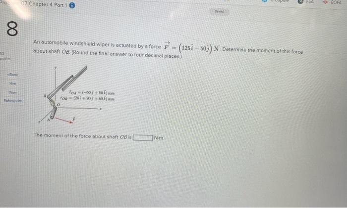 Solved An outom obile windshleld wiper is actuated by o | Chegg.com