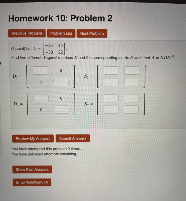 Solved Homework 10: Problem 2 Previous Problem Problem List | Chegg.com Solved Homework 10: Problem 2 Previous Problem Problem List | Chegg.com