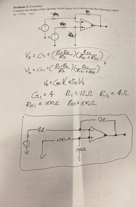 Solved Problem 3 ( 10 points) Complete the desioas of the | Chegg.com