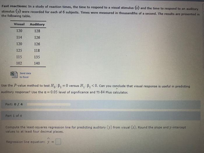 Solved Fast reactions: In a study of reaction times, the | Chegg.com