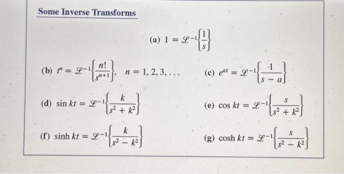 Solved Use appropriate algebra and Theorem 7.2 .1 to find | Chegg.com