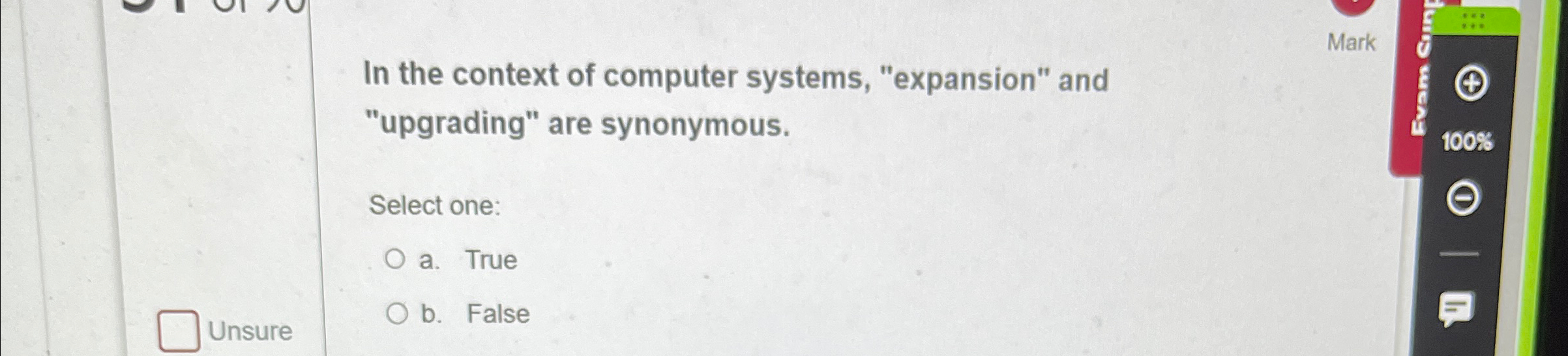 Solved MarkIn the context of computer systems, "expansion" | Chegg.com