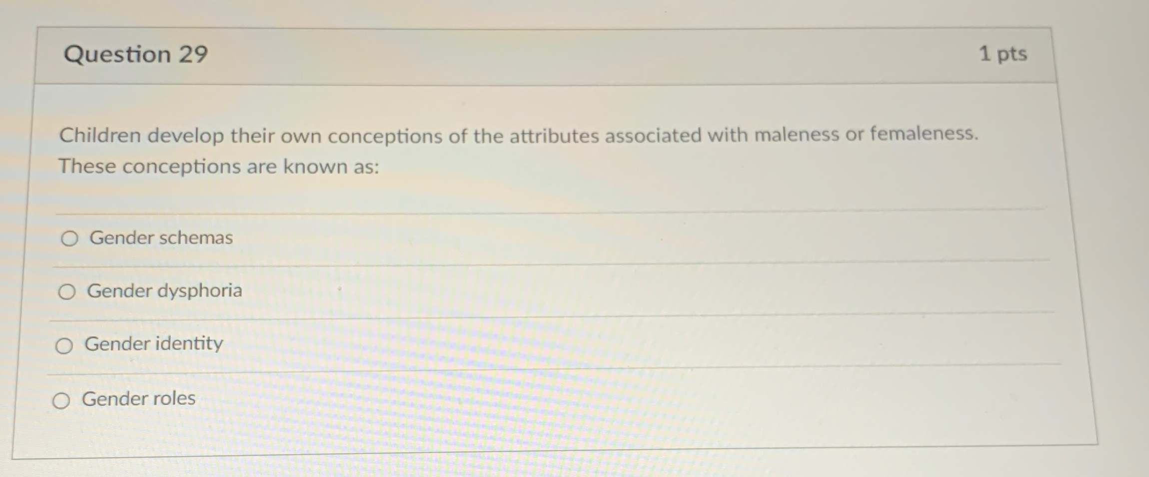 Solved Question 291 ﻿pts ﻿hildren develop their own | Chegg.com