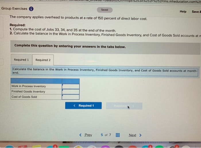 Solved 252Fmghmidd... Group Exercises Saved Help Save & Exit | Chegg.com