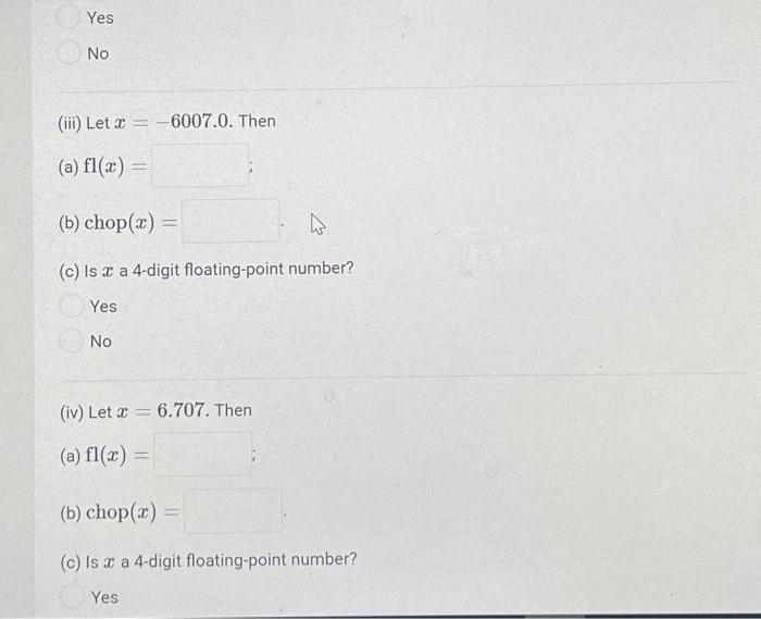 Solved For which of the following decimal numbers x,(a) find | Chegg.com