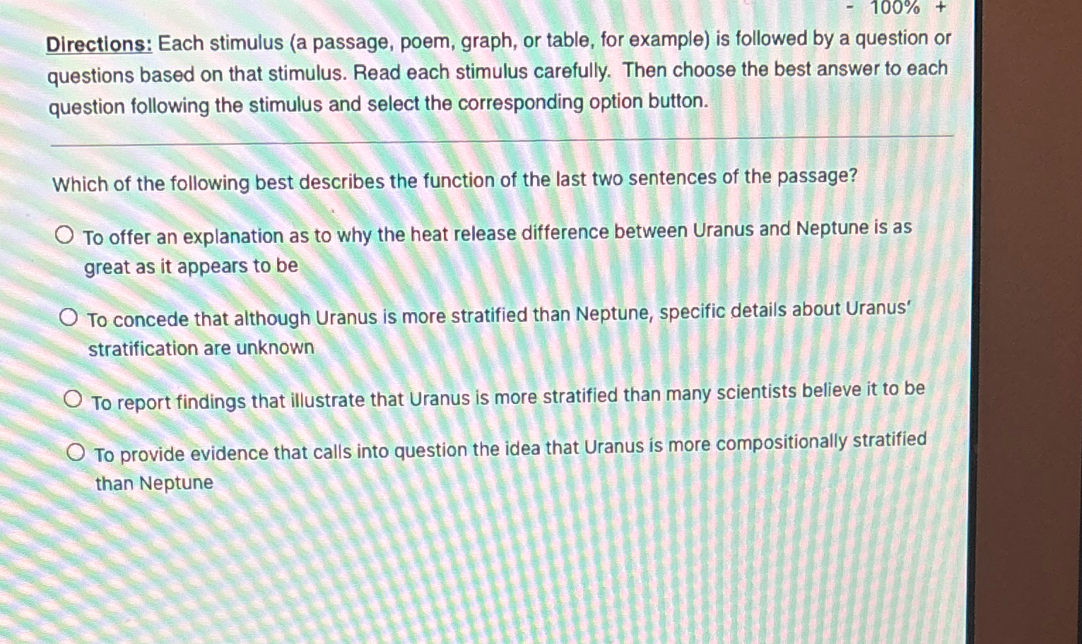 Solved Directions: Each stimulus (a passage, poem, graph, or | Chegg.com