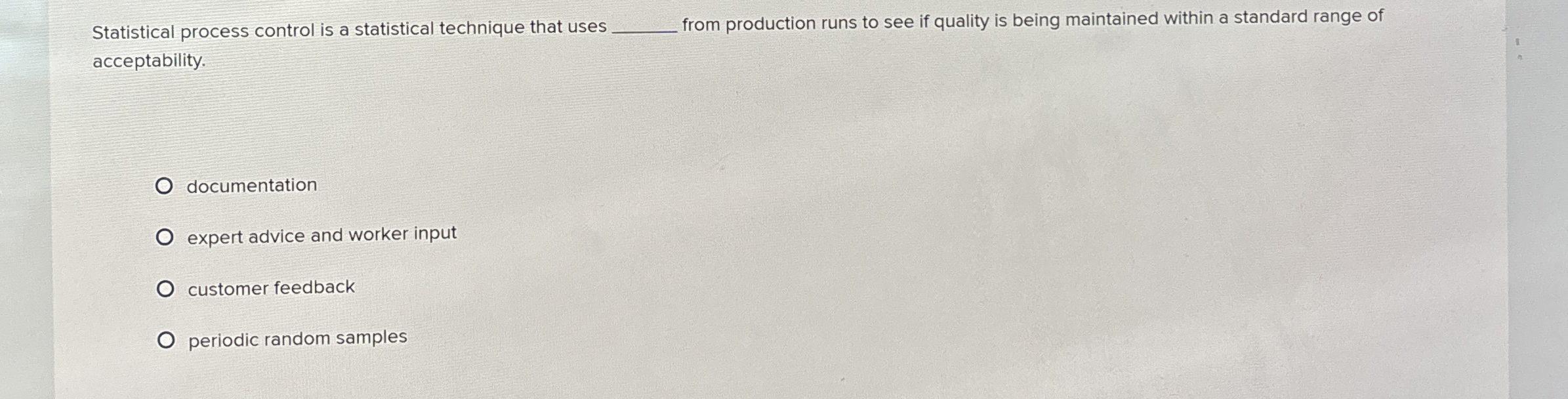 Solved Statistical process control is a statistical | Chegg.com