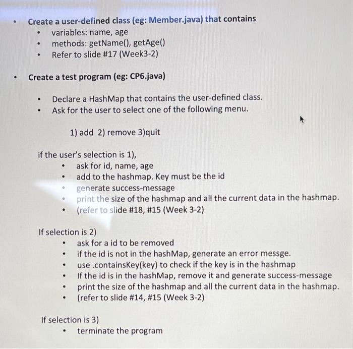 Solved Create a user-defined class (eg: Member.java) that | Chegg.com