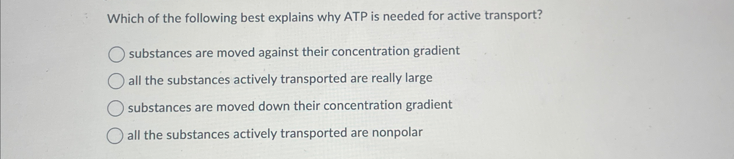 Solved Which of the following best explains why ATP is | Chegg.com