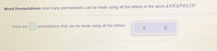 Solved Word Permutations How many permutations can be made | Chegg.com