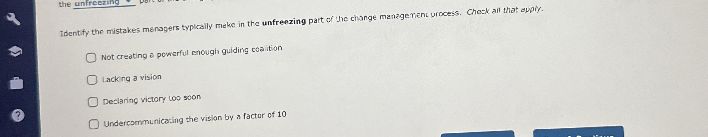 Solved Identify the mistakes managers typically make in the | Chegg.com