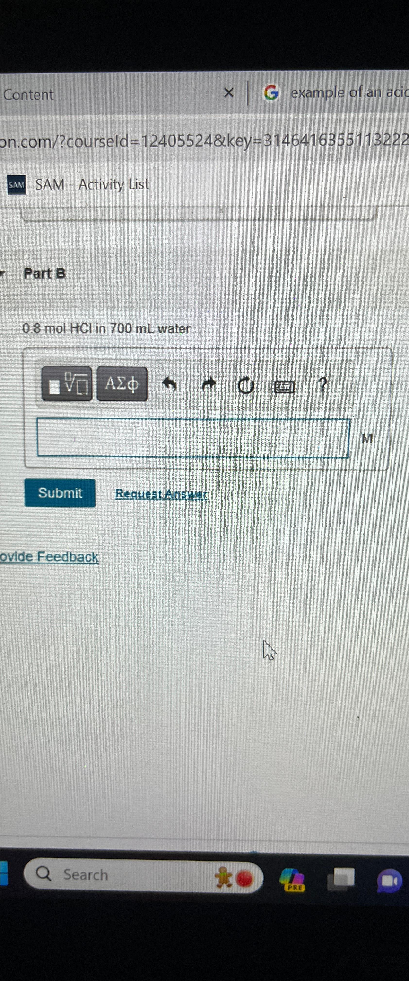 Solved ContentxGexample of an aciccom/?courseld =12405524& | Chegg.com