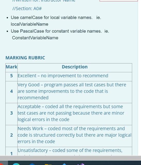 Solved CPSC1012 - Variable and Constant Identification | Chegg.com