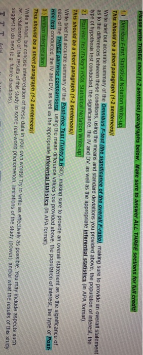 Solved Please write THREE Short (1-2 sentence) paragraphs | Chegg.com Solved Please write THREE Short (1-2 sentence) paragraphs | Chegg.com