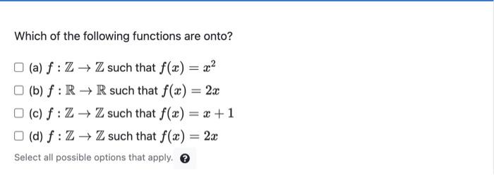 Solved Consider the function F:2 → Z defined by • F(n) = 3n2 | Chegg.com