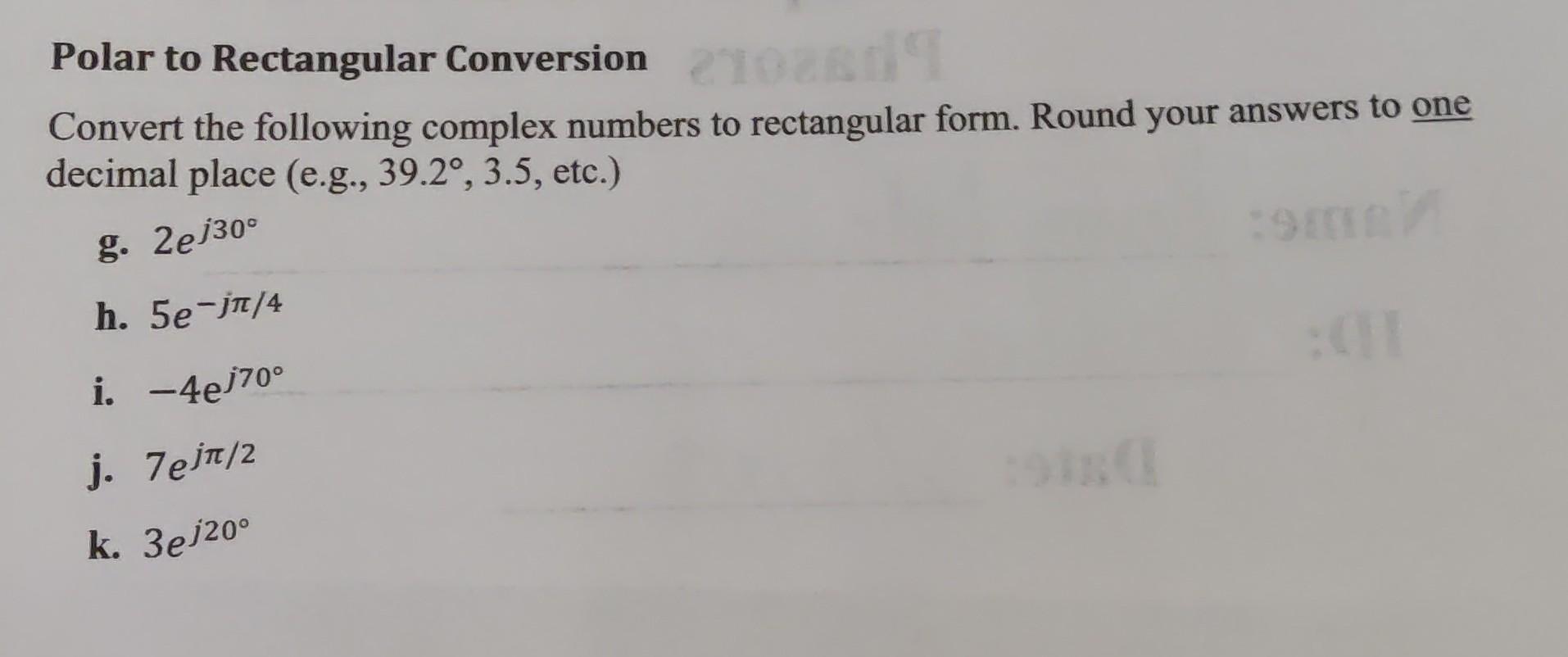 Solved Polar to Rectangular Conversion 21028d¶ Convert the | Chegg.com