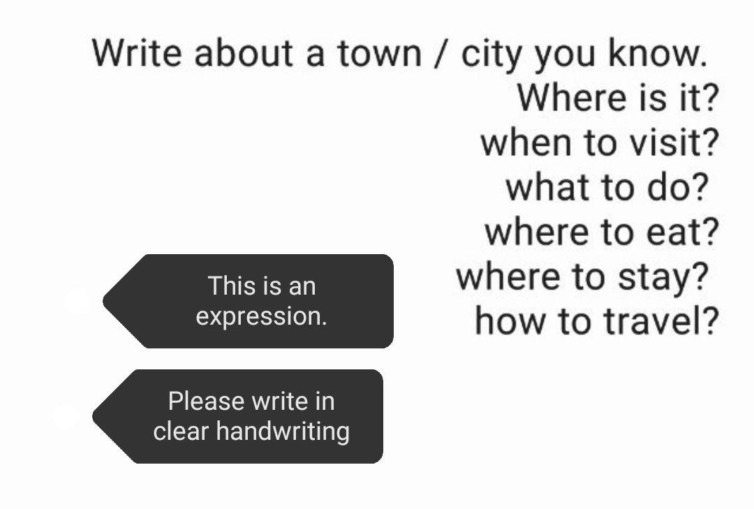 Solved Write about a town / city you know. Where is it? when | Chegg.com