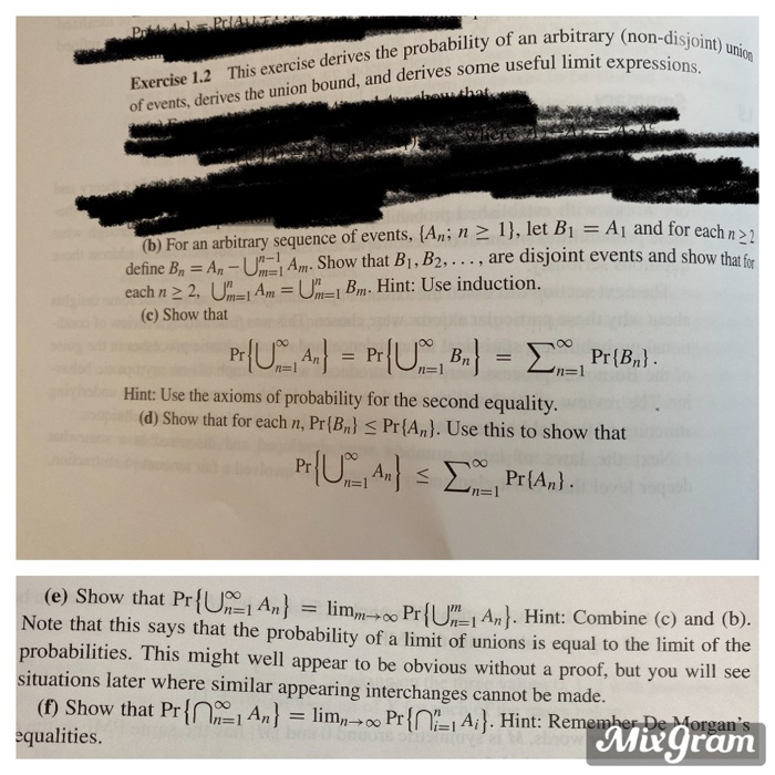 Solved itrary (non-disjoint) union rives some useful limit | Chegg.com