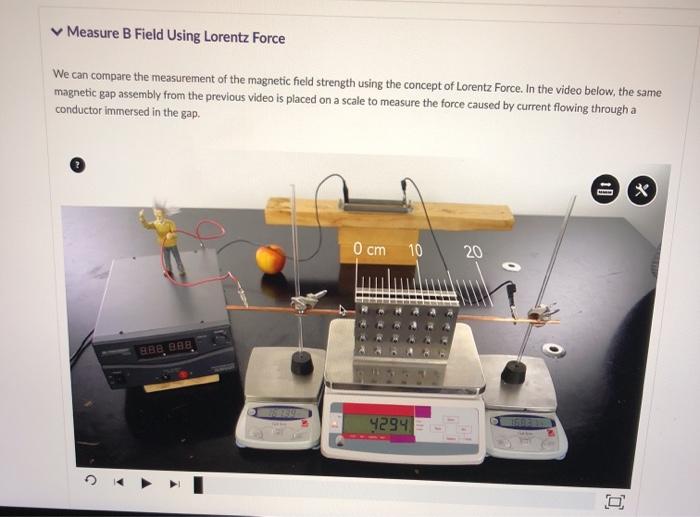 Solved Measure B Field Using Lorentz Force We can compare | Chegg.com