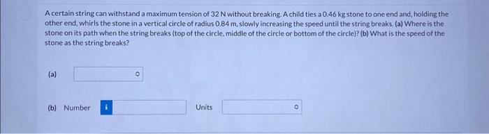 Solved A certain string can withstand a maximum tension of | Chegg.com