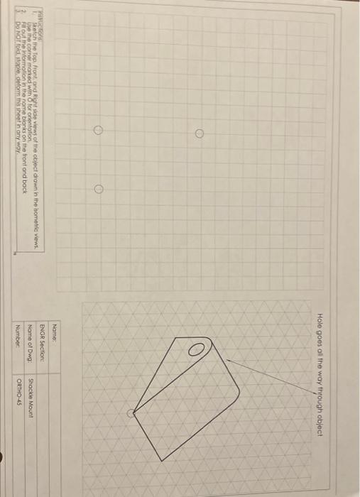 Solved ortho drawing | Chegg.com